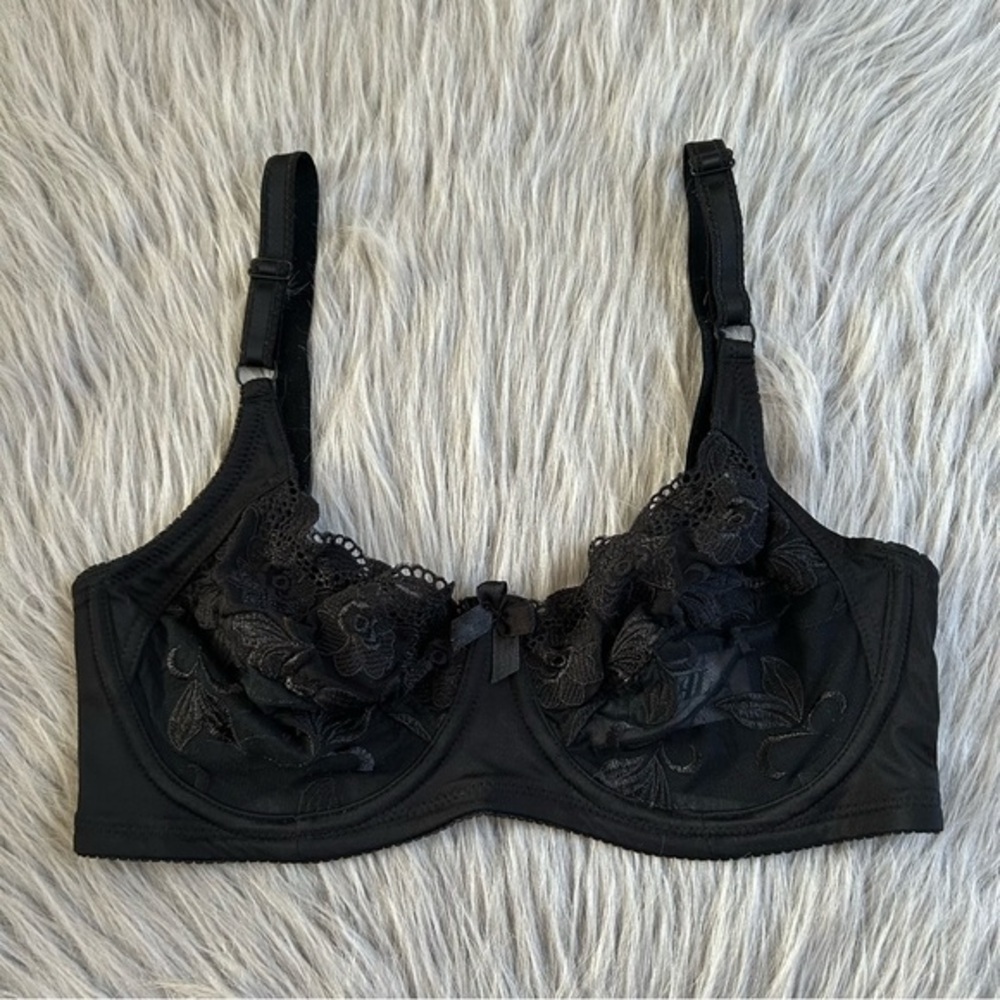 Carnival Full Figure Unlined Bra Womens Size 34d Blac… - Gem